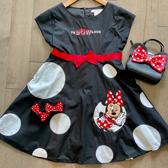 Disney | Dresses | Minnie Mouse Polka Dot Dress For Girls | Poshmark
